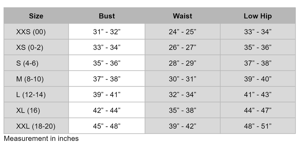 Size Charts